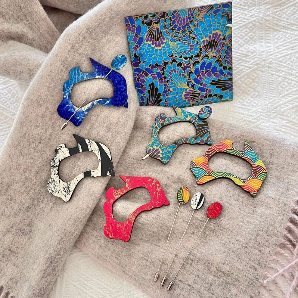 Australia Scarf Pin (5 Colors) – Beechworth Sisters